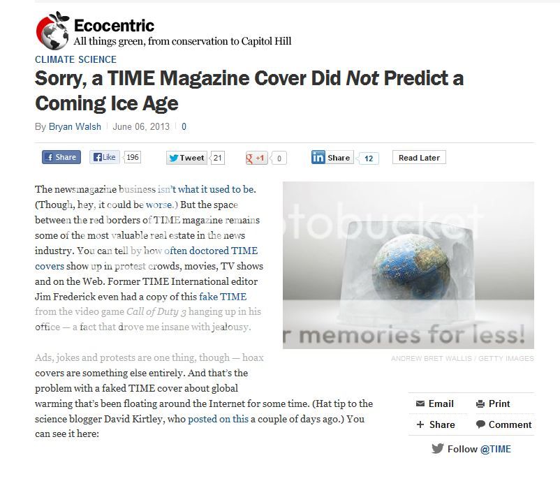 "Sorry, a TIME Magazine Cover Did Not Predict a Coming Ice Age"… It was ...