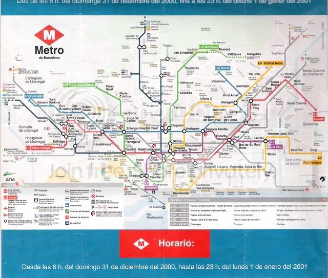 Barcelona Transit Map Barcelona Metro Map | EuroCheapo's Budget Travel